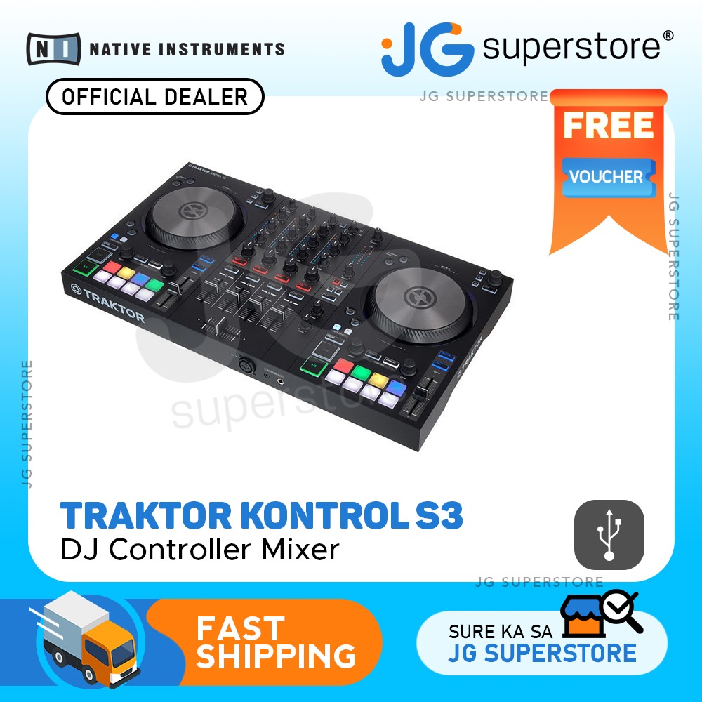 Native Instruments Traktor Kontrol S3 4-Channel 4-Deck DJ Controller ...