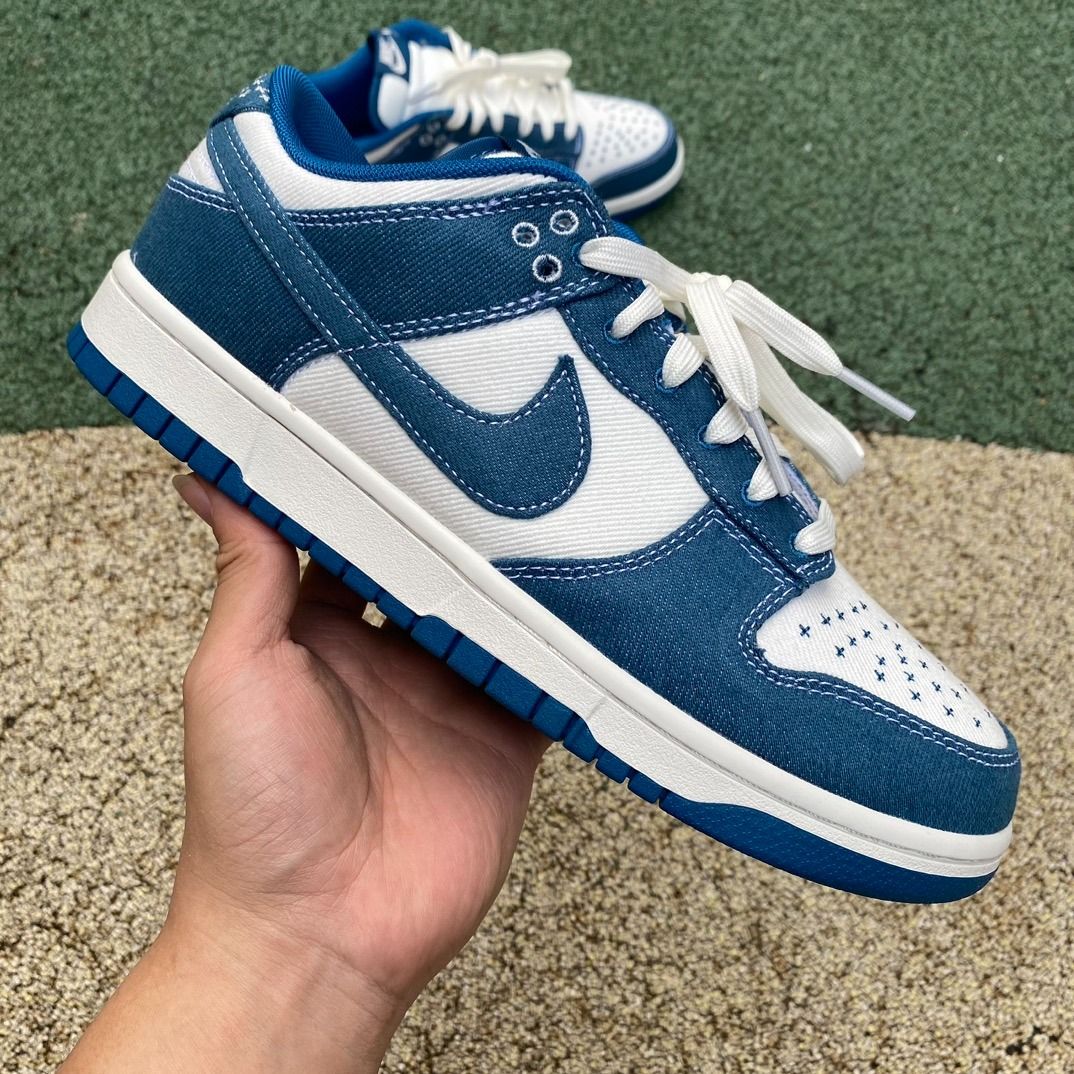 Nike Dunk Low "Industrial Blue Sashiko", Men's Fashion, Footwear ...