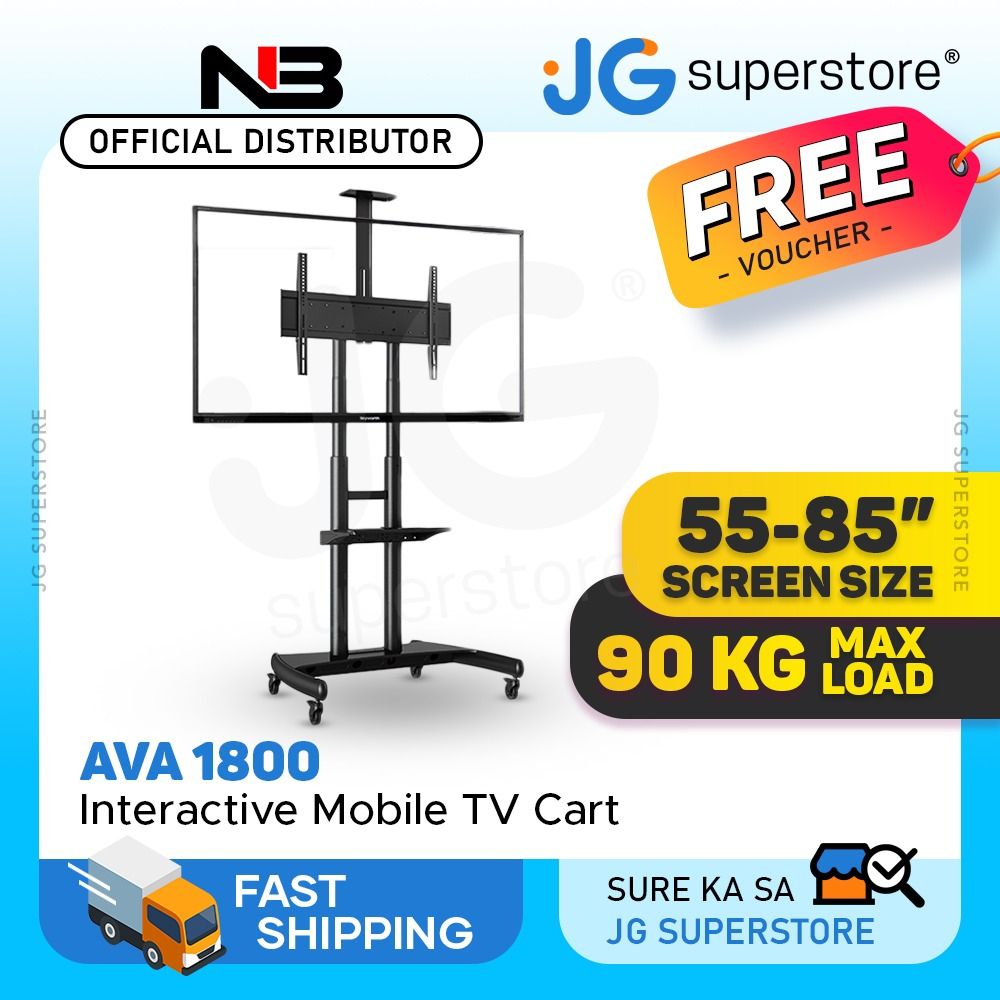 North Bayou NB AVA Series Mobile TV Cart (32" to 70") (55" to 85") with ...