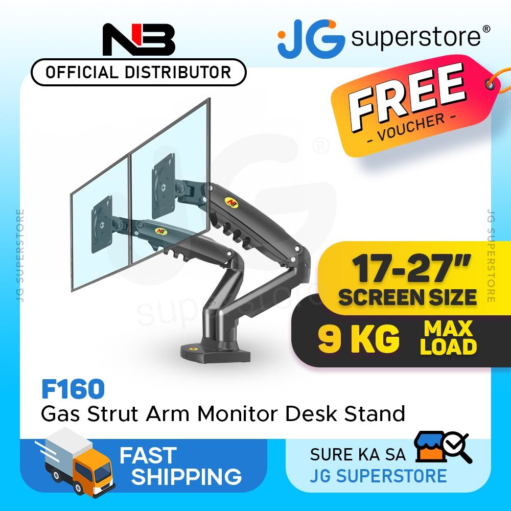 North Bayou NB F160 Dual Monitor Heavy Duty Desk Mount Stand (17" - 27 ...
