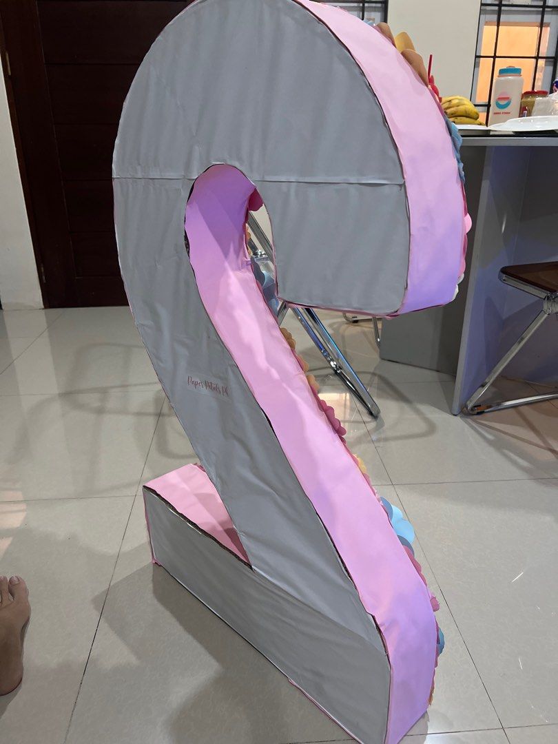 Number 2 Standee 3feet Pastel Floral, Hobbies & Toys, Stationary ...