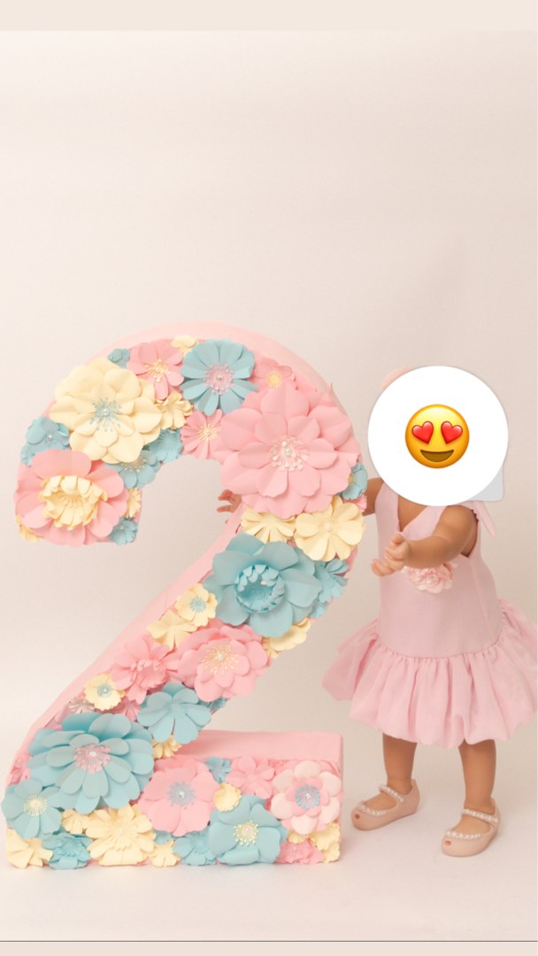 Number 2 Standee 3feet Pastel Floral, Hobbies & Toys, Stationary ...
