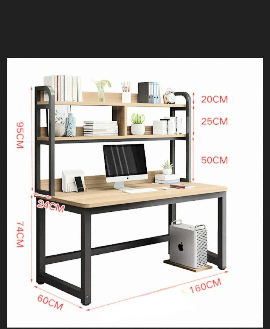 Office/Study Desk table set with Bookshelf, Furniture & Home Living ...