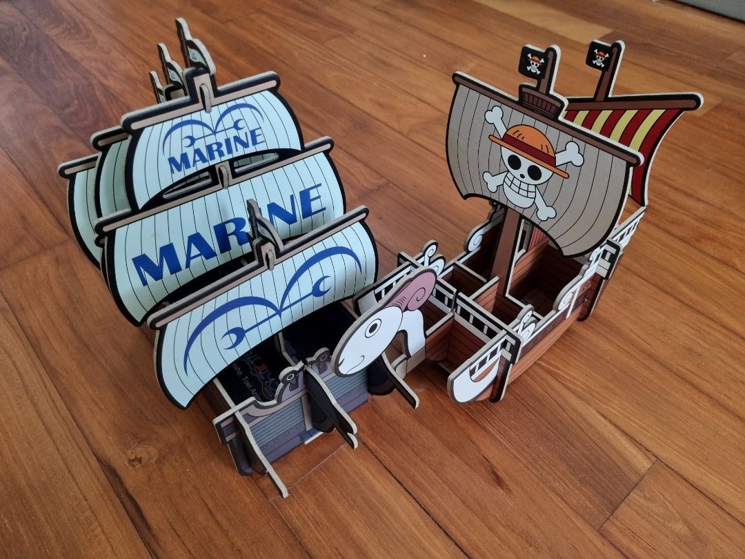 One Piece Going Merry Marine Ships Figurines (Full Set), Hobbies & Toys ...