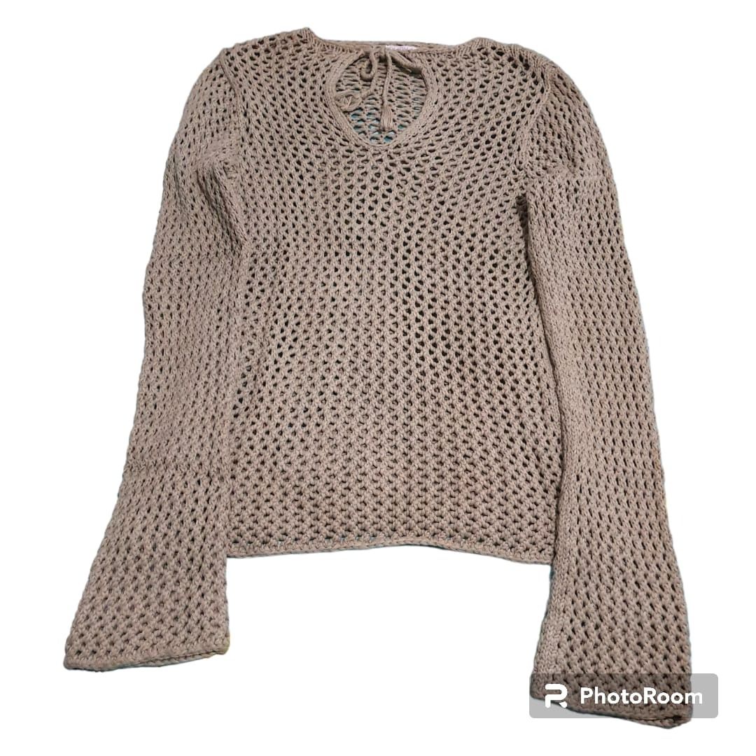 Outer RAJUT Lengan Panjang Warna Coklat Merk Ruby SIZE M, Fesyen Wanita ...