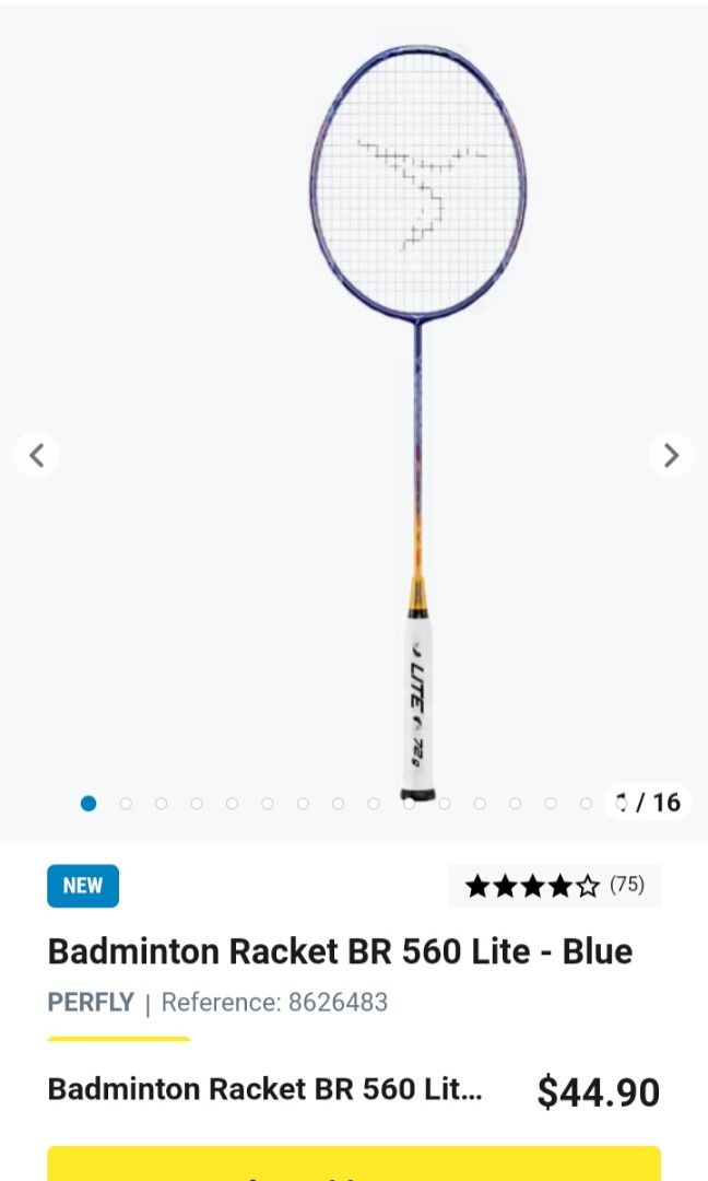 Perfly Badminton Racket, Sports Equipment, Sports & Games, Racket ...