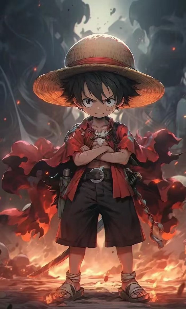 [PO] One Piece|AI Cute Luffy, Hobbies & Toys, Toys & Games on Carousell