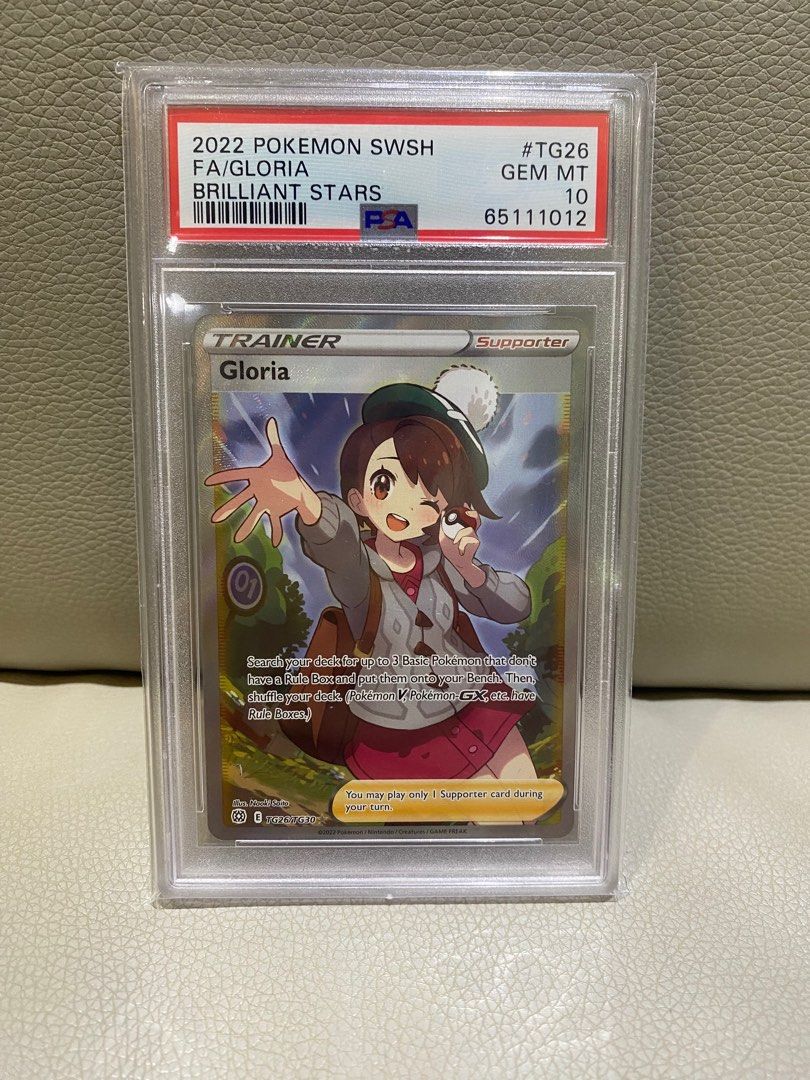 Pokémon ptcg 小優 Gloria psa 10 英文版, 興趣及遊戲, 玩具 & 遊戲類 - Carousell