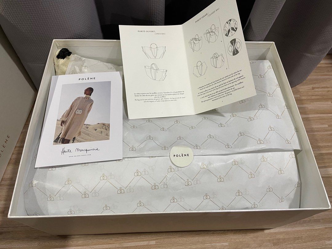 Polene Cyme Mini Textured Taupe, Luxury, Bags & Wallets on Carousell