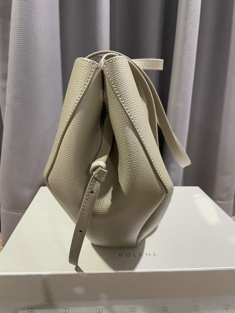 Polene Cyme Mini Textured Taupe, Luxury, Bags & Wallets on Carousell