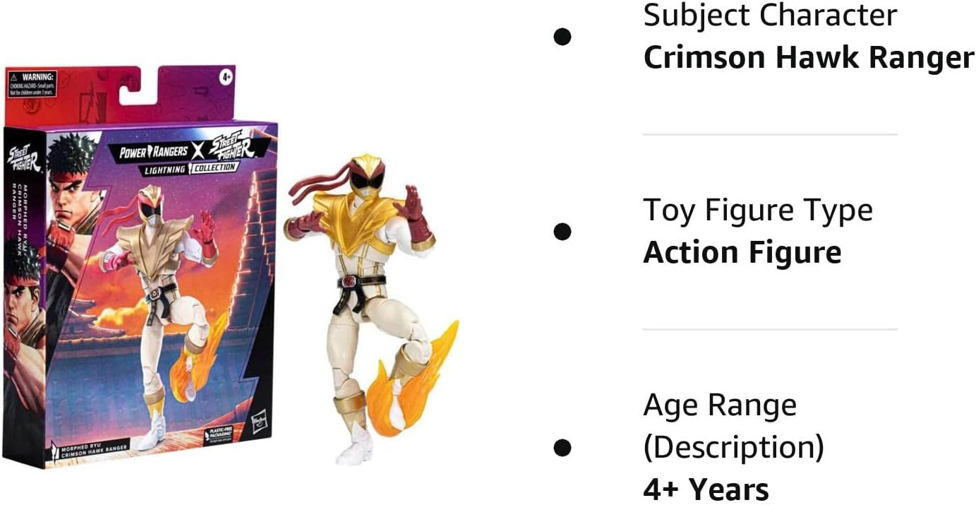 Power Rangers X Street Fighter Lightning Collection Morphed Ryu Crimson ...