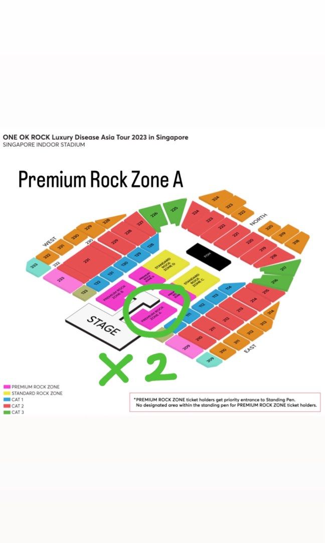 (PREMIUM ROCK ZONE A) 2X One Ok Rock Luxury Disease Live Concert at ...