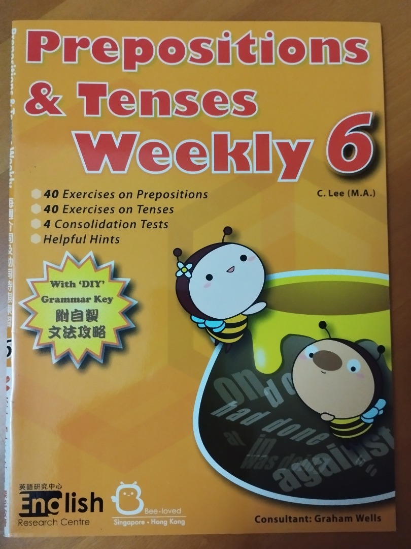 Prepositions & Tenses Weekly 6 & 4 (English Research Centre), 興趣及遊戲, 書本 ...