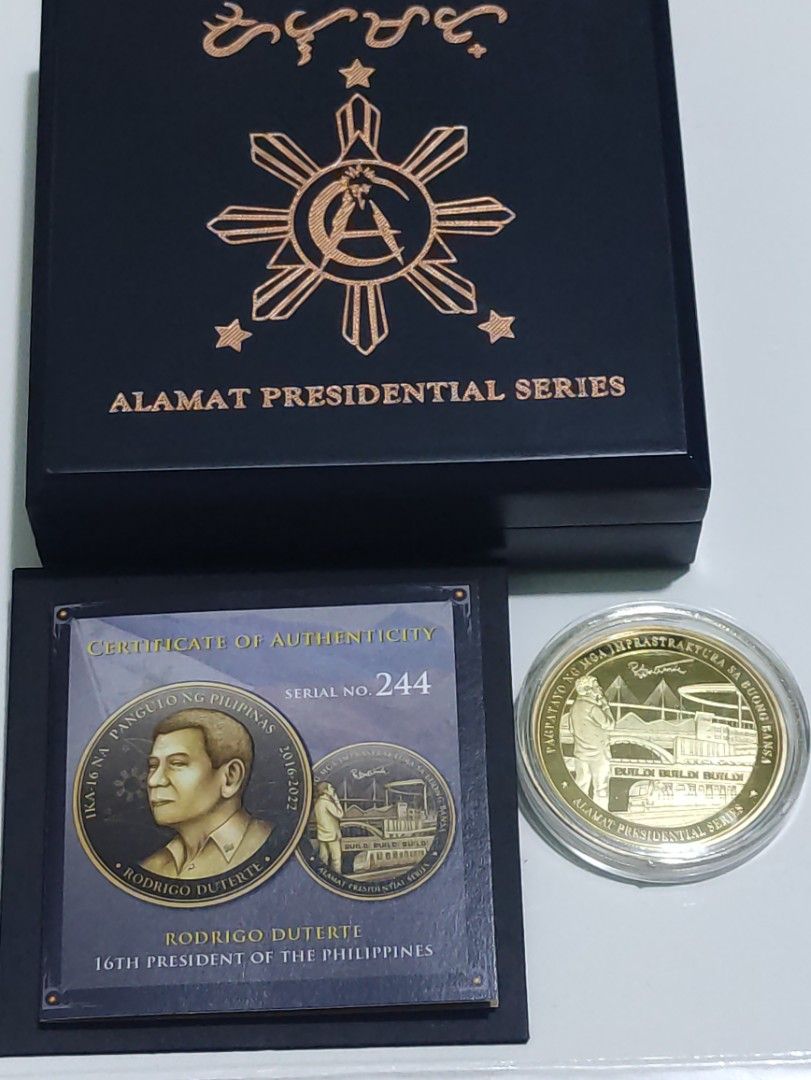 President Rodrigo Duterte Alamat Presidential Series Medal, Hobbies ...