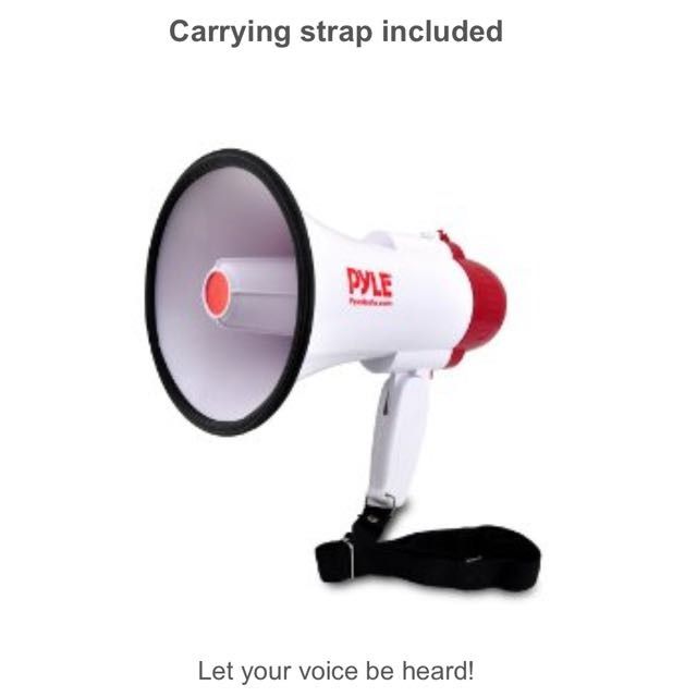 Pyle Pro PMP30 Professional Megaphone / Bullhorn with Siren, Audio ...