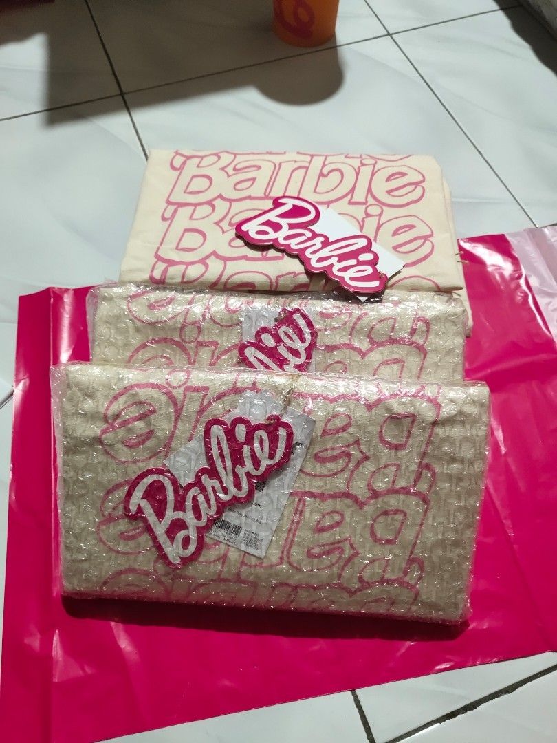 READYSTOCK tote bag barbie x typo, Women's Fashion, Bags & Wallets ...