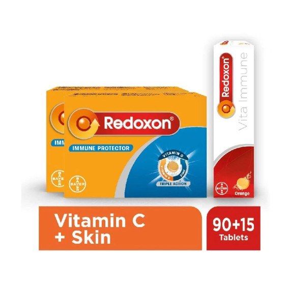 REDOXON Triple Action Effervescent Tablets 45s x 2 + Vita Immune ...