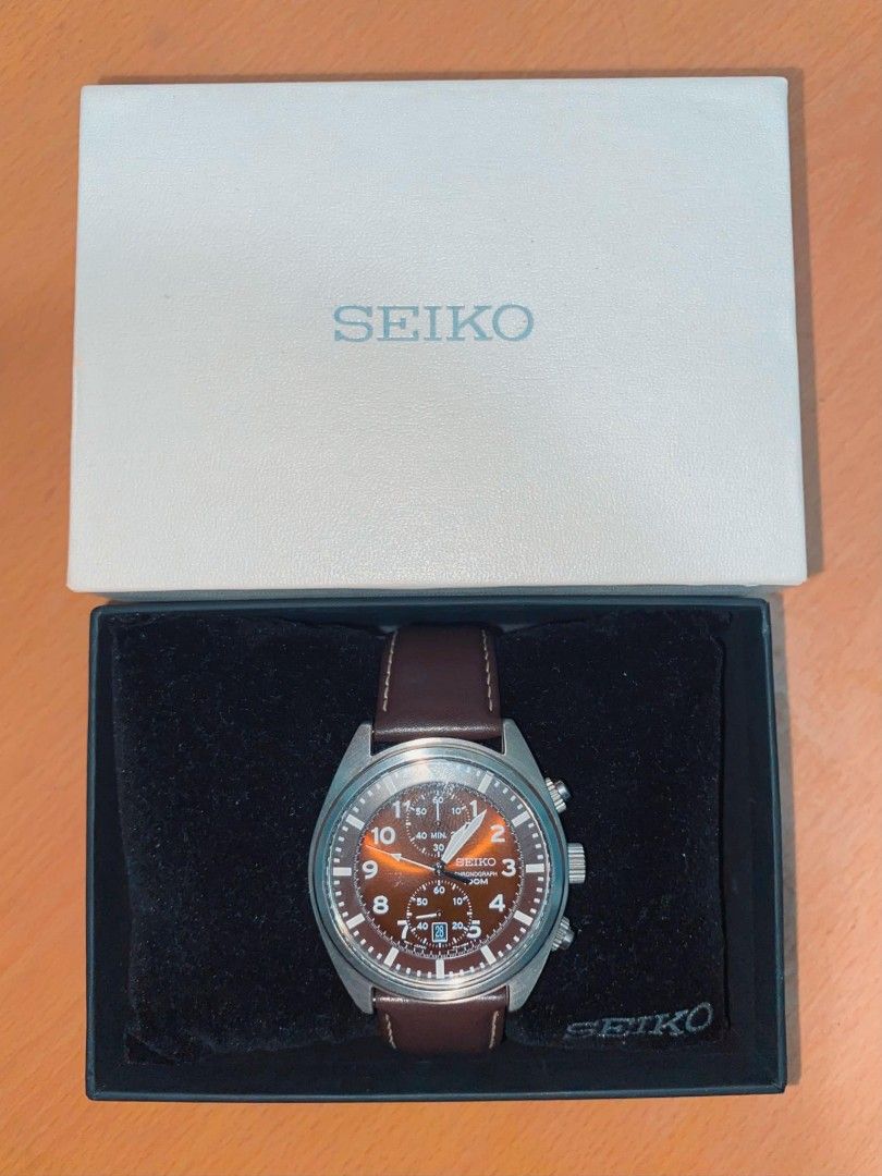 Seiko Brown Men's watch -SNN241, Luxury, Watches on Carousell