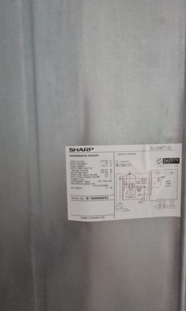 Sharp 2 doors fridge, TV & Home Appliances, Kitchen Appliances ...