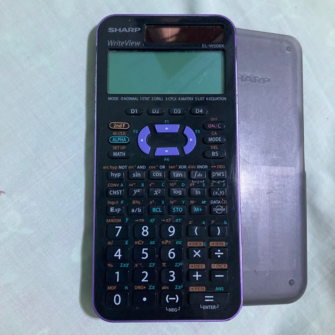 Sharp EL-W506X VL Scientific Calculator Purple 556 Functions, Hobbies & Toys, Stationary & Craft ...
