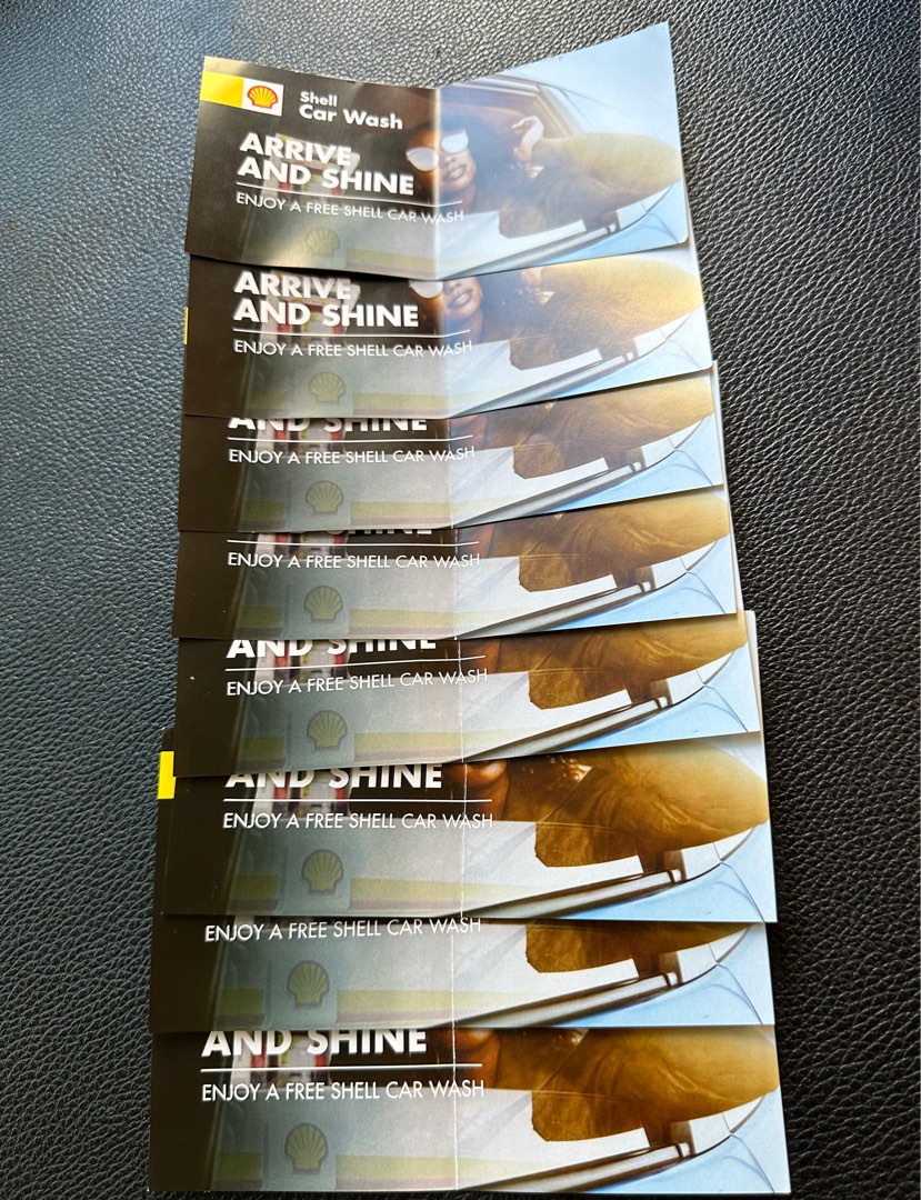 Shell Car Wash voucher worth $17each (3 for$25), Tickets & Vouchers ...