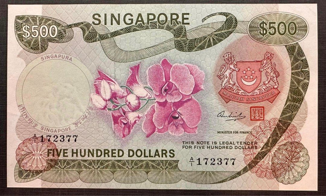 Singapore Orchid $500 Note GEF No hole/tear, Hobbies & Toys ...