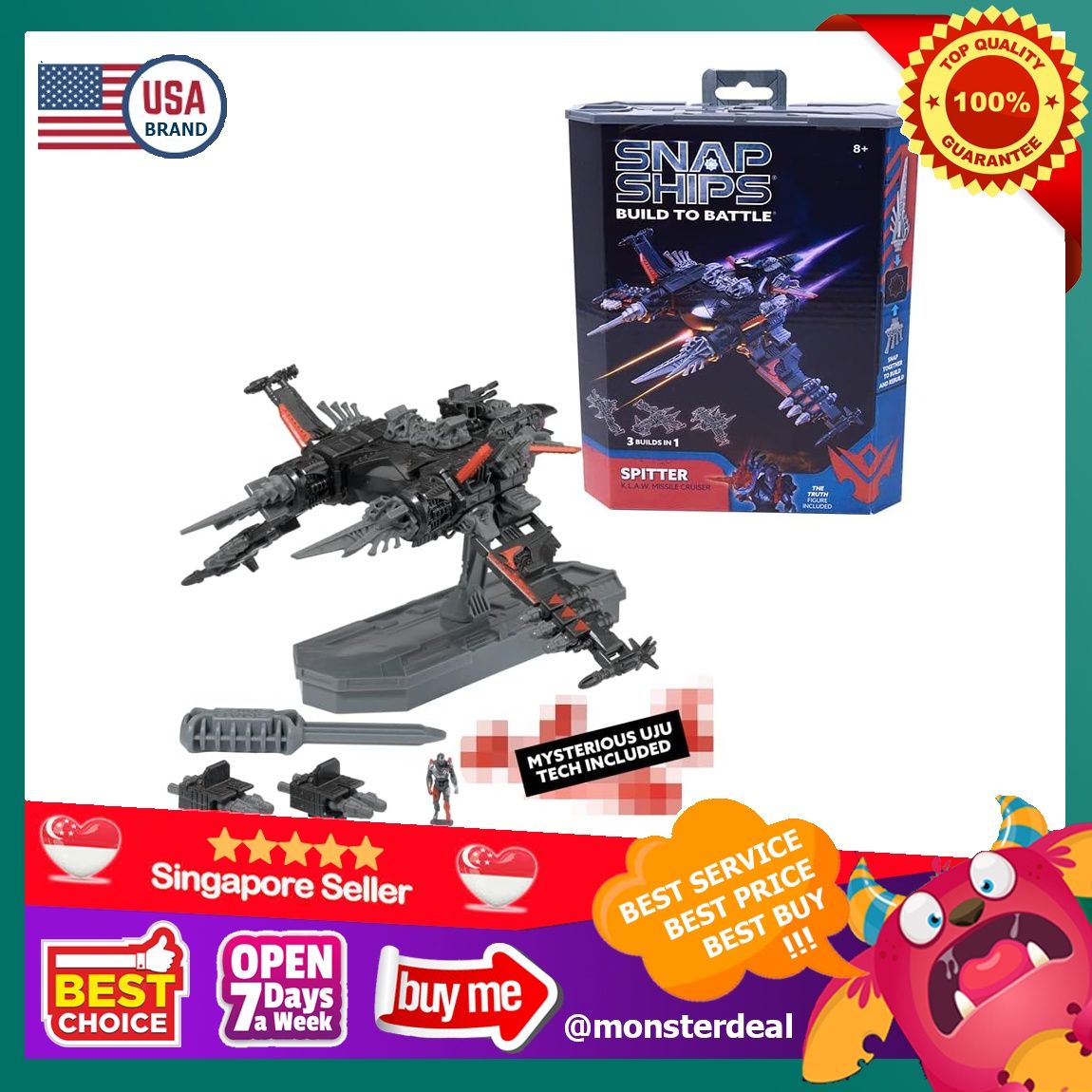 Snap Ships Komplex Spitter K.L.A.W Missile Cruiser -- Build to Battle ...
