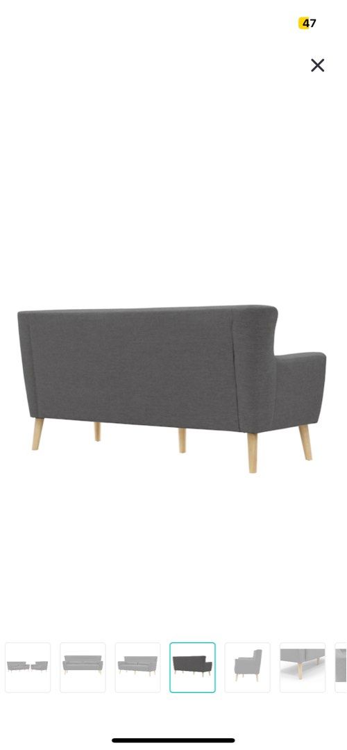 sofia 3 seater sofa, Furniture & Home Living, Furniture, Sofas on Carousell