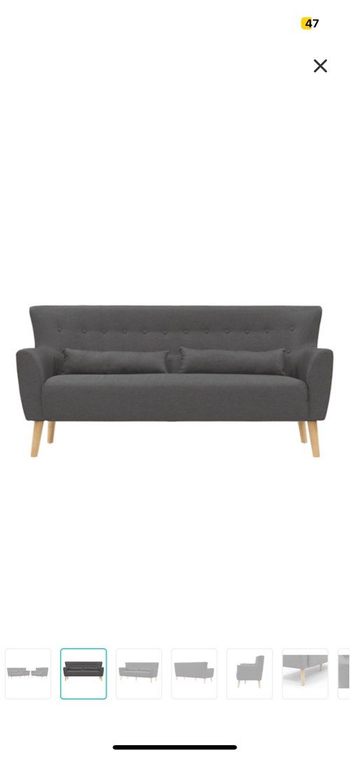 sofia 3 seater sofa, Furniture & Home Living, Furniture, Sofas on Carousell