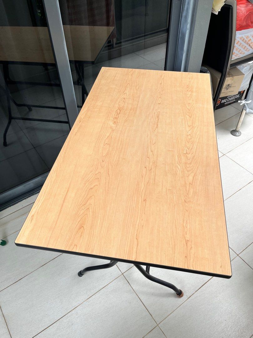 Solid foldable & portable table, Furniture & Home Living, Furniture ...