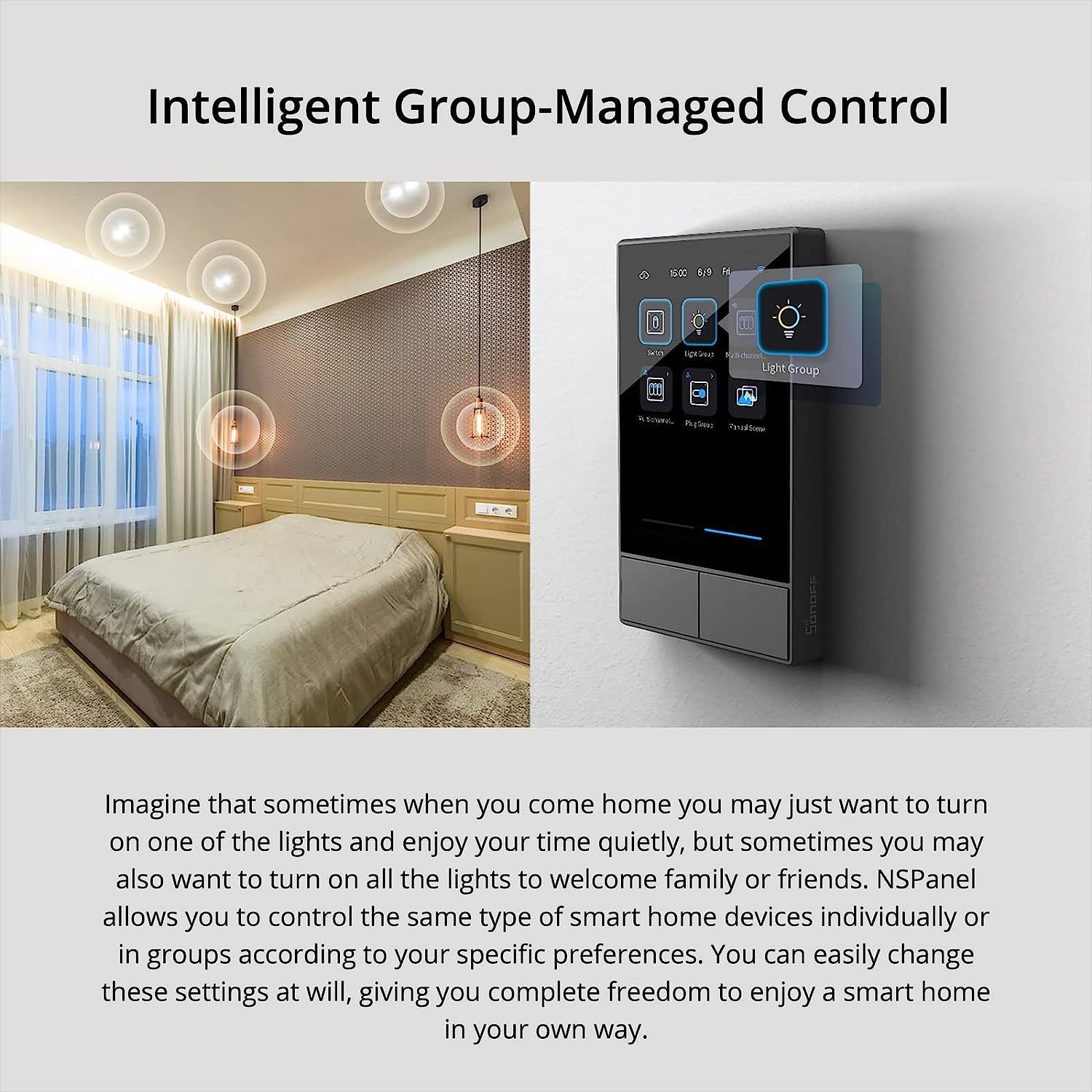 SONOFF NSPanel WiFi Smart Scene Wall Switch,2-Switch Panel Smart Home ...