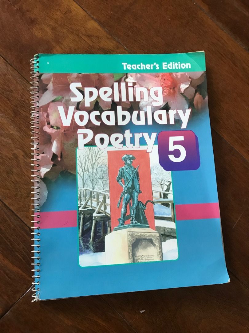 Spelling Vocabulary Poetry 5 - Teachers Edition, Hobbies & Toys ...
