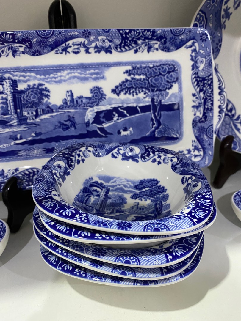 Spode Blue Italian Collection Dip Dishes | Set of 3 Mini Dipping Bowls ...