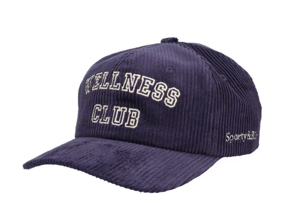 Sporty and Rich Navy and Cream WELLNESS CLUB cap, Men's Fashion ...