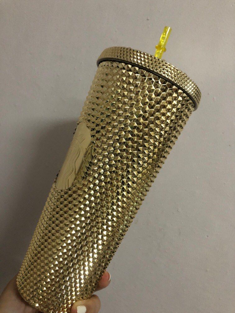 STARBUCKS BLING CUP - GOLD on Carousell
