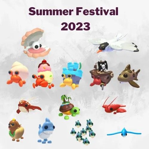 Adopt Me Summer Event Pets, Video Gaming, Gaming Accessories, In-Game ...