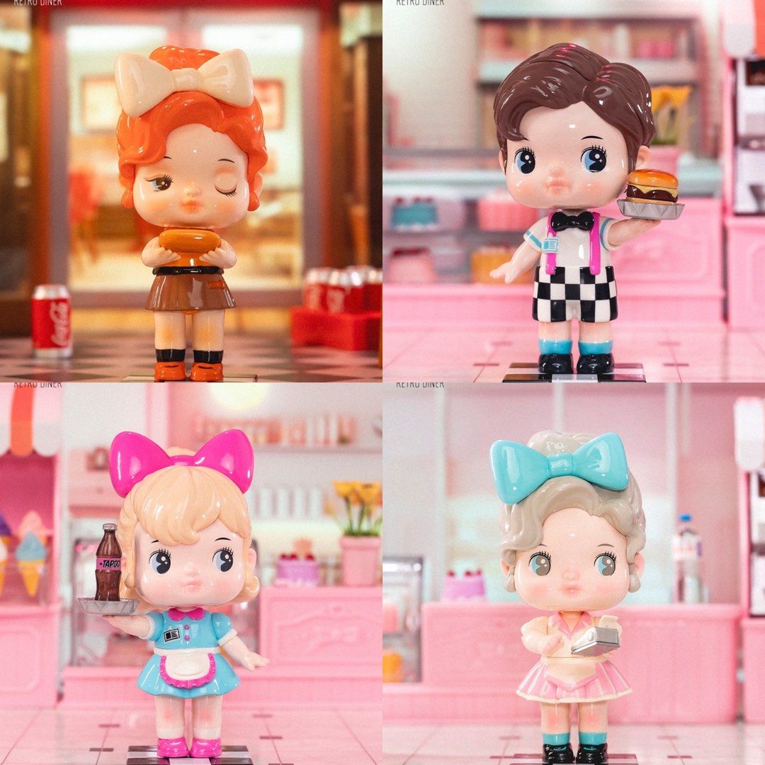 TAPOO RETRO DINER POPMART / FULL SET / SINGLE BLIND BOX / ABLE TO ...