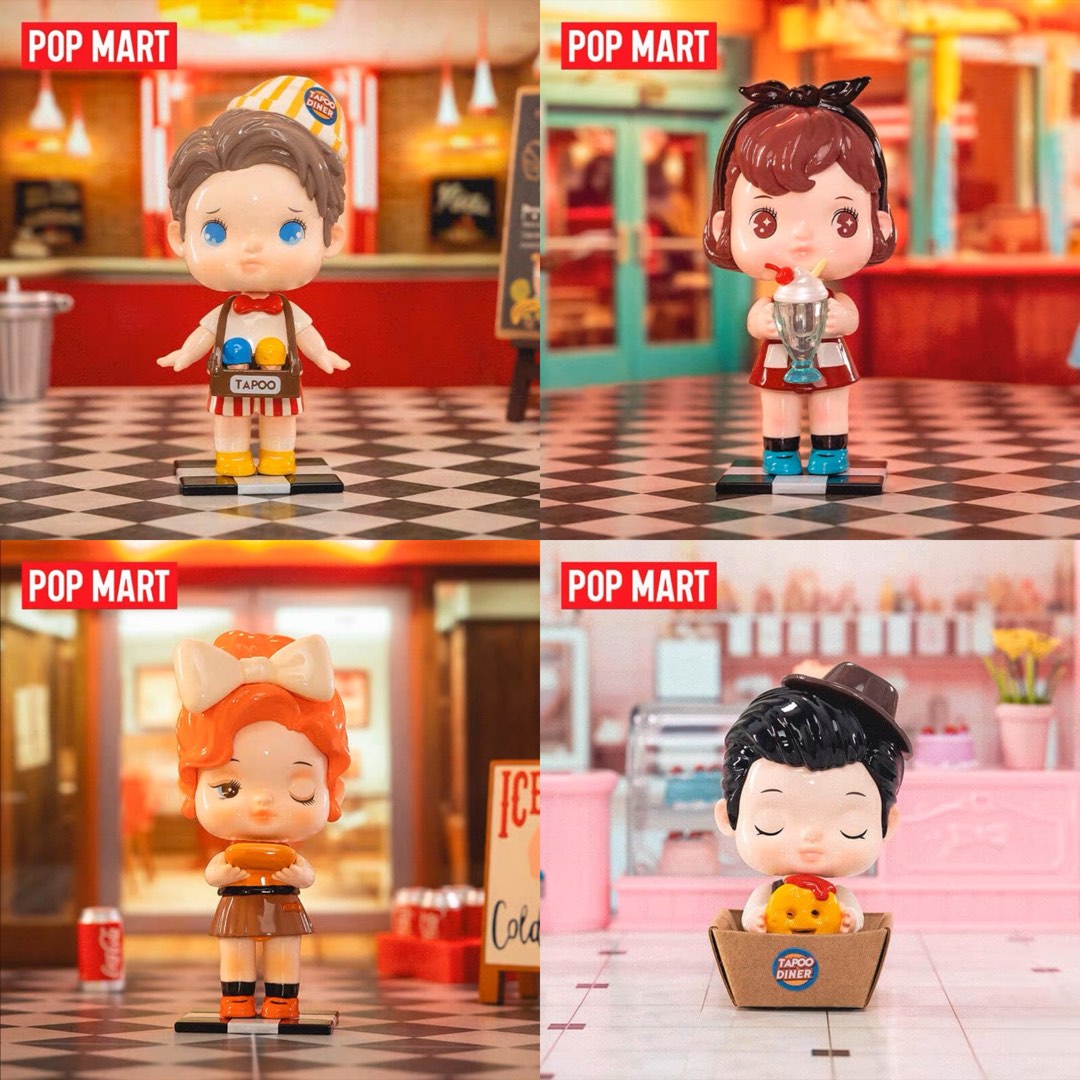 TAPOO RETRO DINER POPMART / FULL SET / SINGLE BLIND BOX / ABLE TO ...