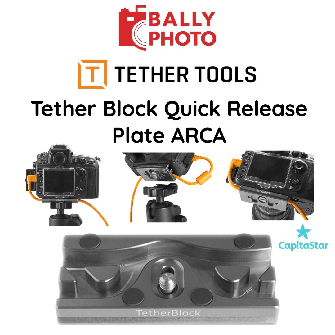 Tether Tools Tether Block Arca QR Plus Quick Release Plate TB-QR-004G ...