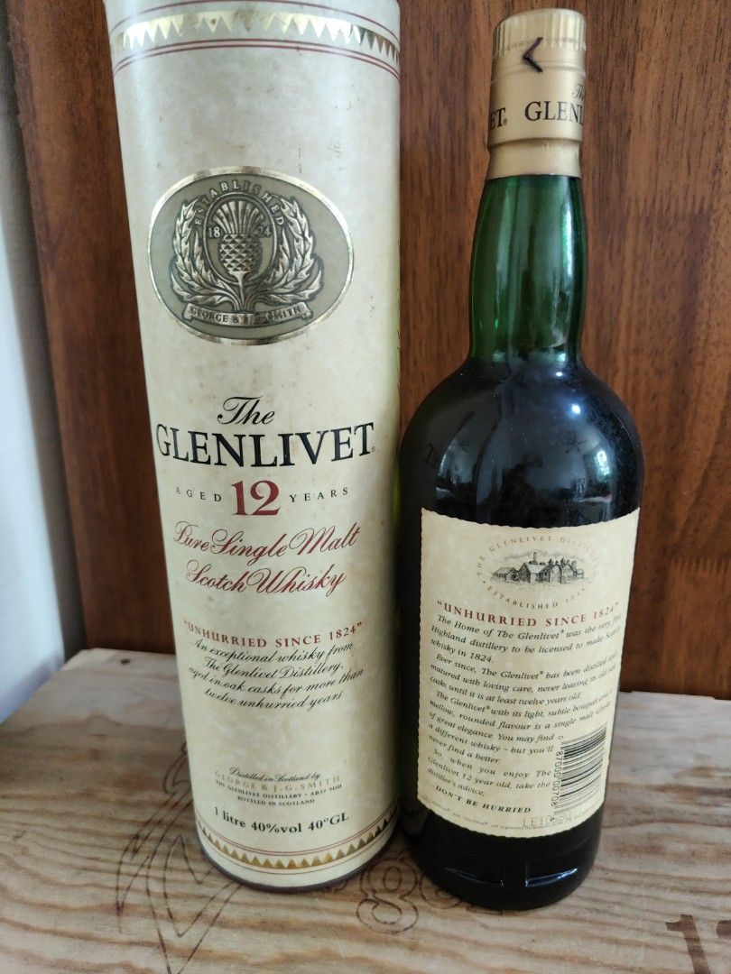 THE GLENLIVET 12 YEARS 1 LITER PURE SINGLE MALT SCOTCH WHISKY, Food & Drinks, Alcoholic ...