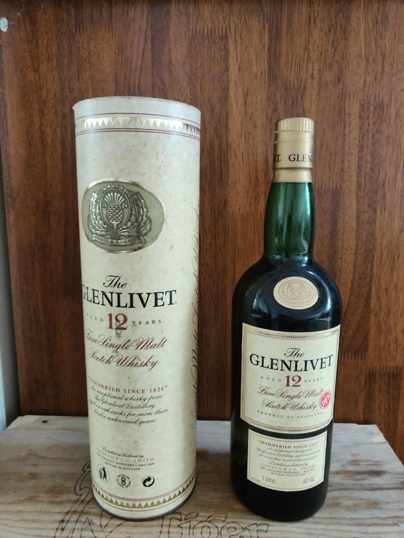 THE GLENLIVET 12 YEARS 1 LITER PURE SINGLE MALT SCOTCH WHISKY, Food & Drinks, Alcoholic ...