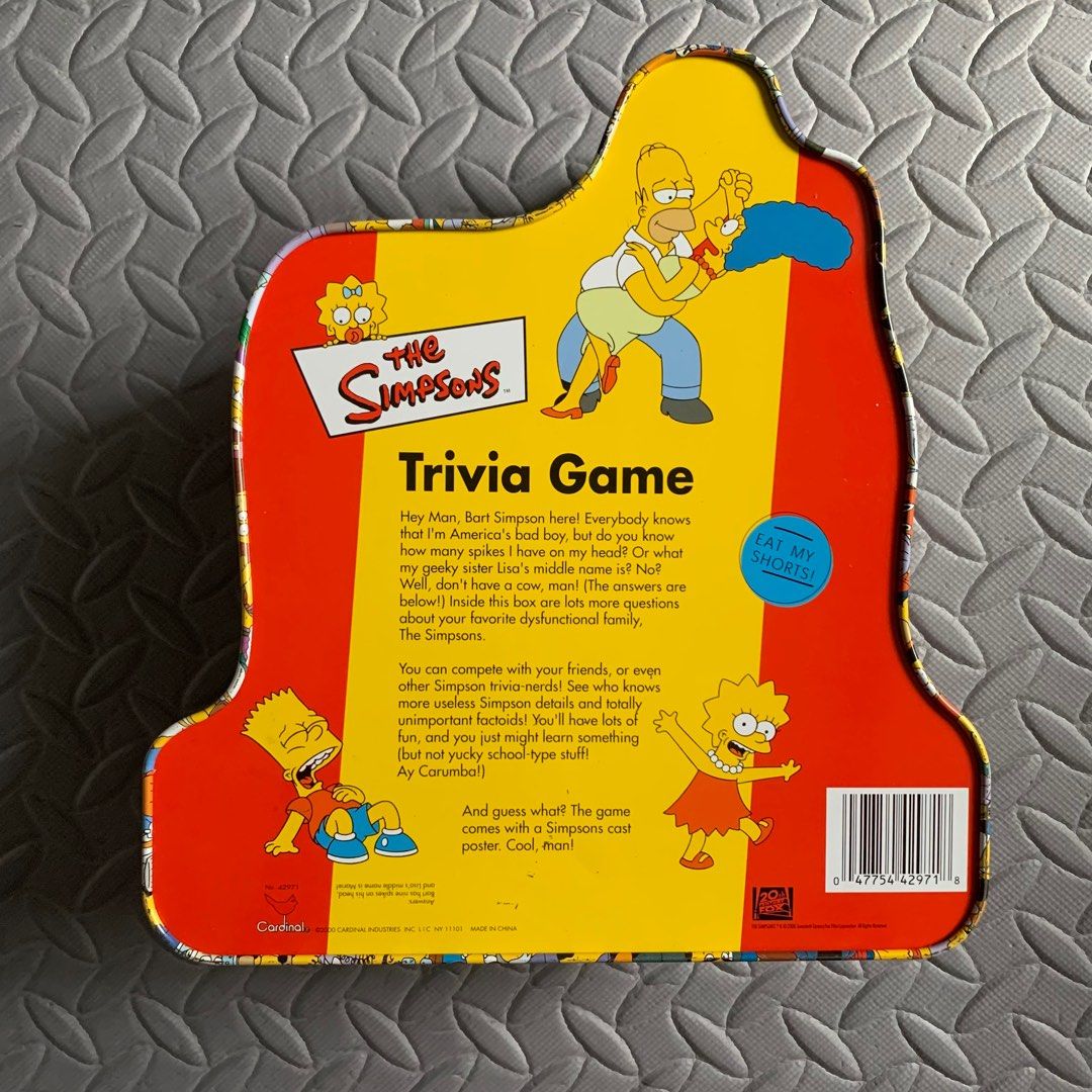 The Simpsons Trivia Game, Hobbies & Toys, Toys & Games on Carousell