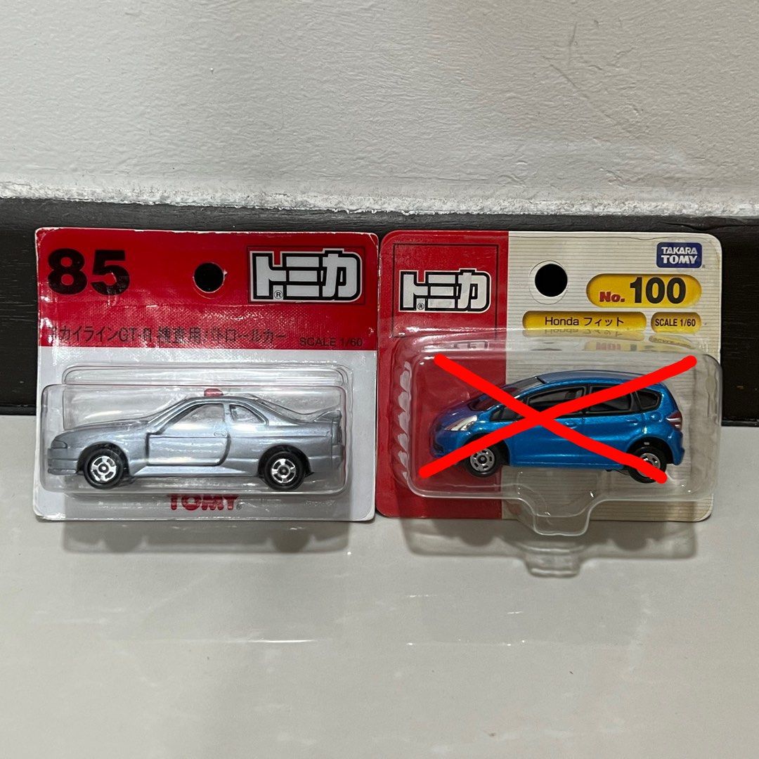 Tomica #85 Nissan Skyline GT-R R33 Investigation Car, #100 Honda Fit ...