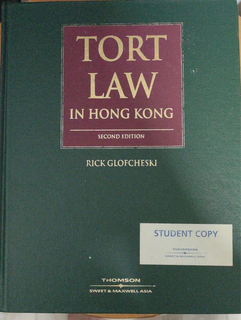 Tort Law in Hong Kong 2nd Edition 2007, 興趣及遊戲, 書本 & 文具, 教科書 - Carousell