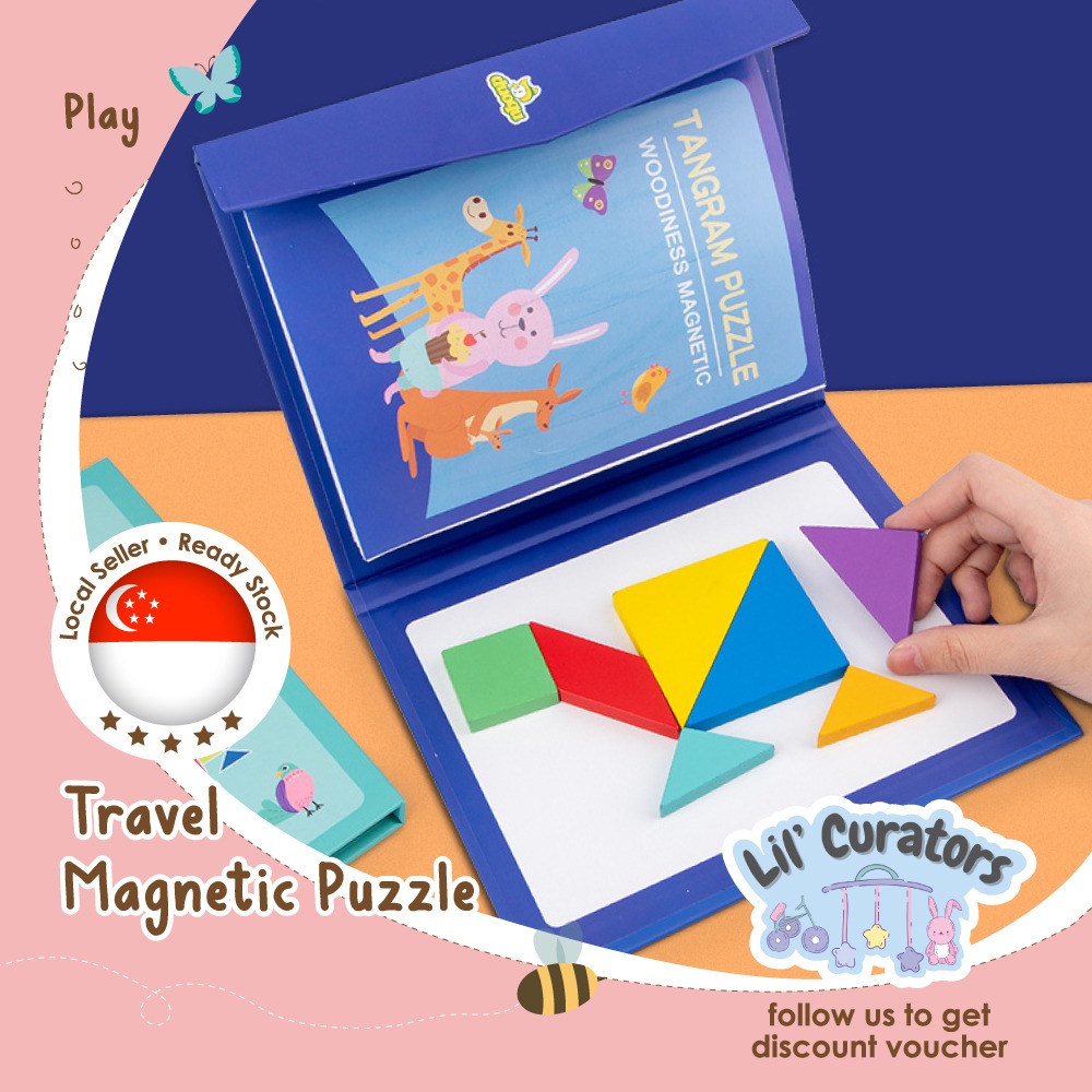 Travel Magnetic Puzzle - Magnetic Pattern Block Book Road Trip Game ...