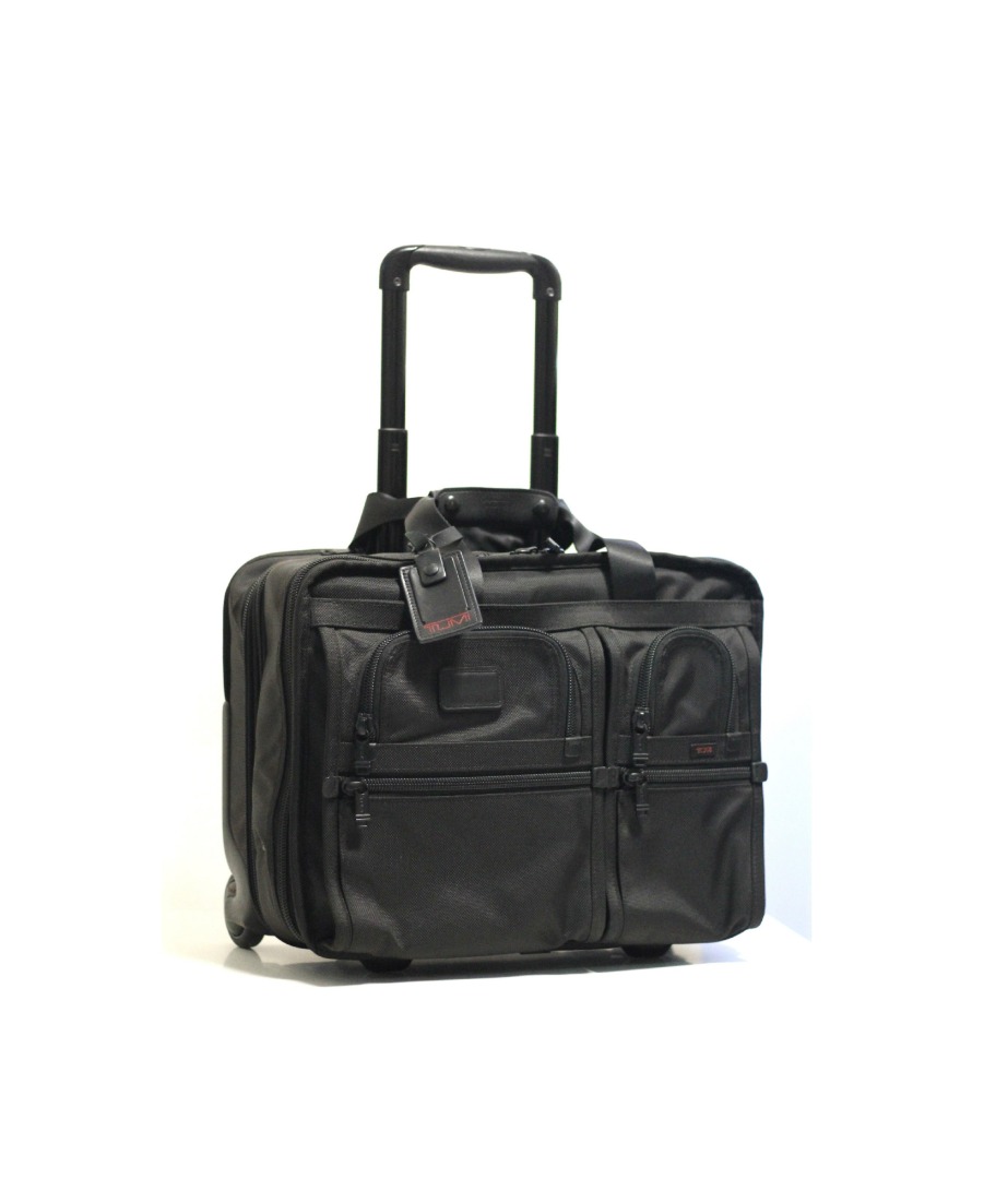 Tumi 26103DH - Alpha Wheeled Deluxe Expandable Brief with Laptop Insert / 17" pilot flight bag ...