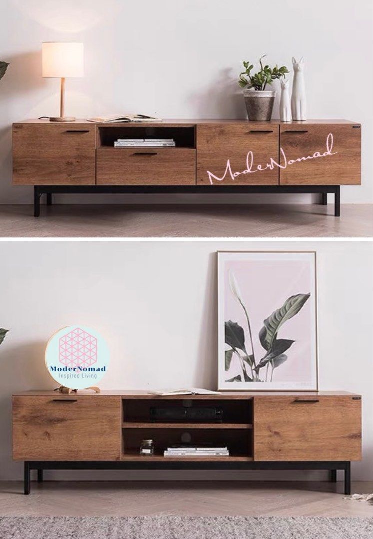 TV Console Sideboard Music Console TV Drawer Cabinet Side Console Table ...