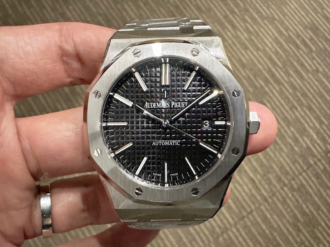 Unworn Oct 17 Audemars Piguet AP Royal Oak RO Black 15400 15400ST ...