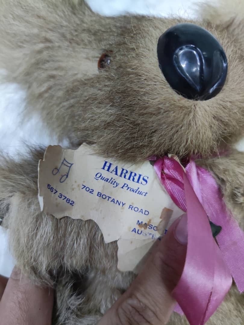 Vintage Harris “Koala Bear” Real Kangaroo Fur Stuffed Hard Body Animal ...