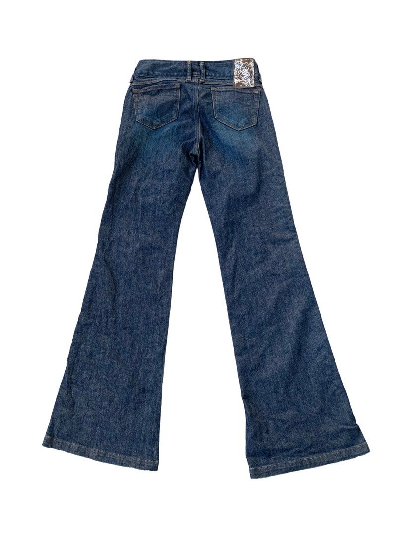 Vintage Japanese Denim Dead stock Bootcut flare / Dark Denim, Women's ...